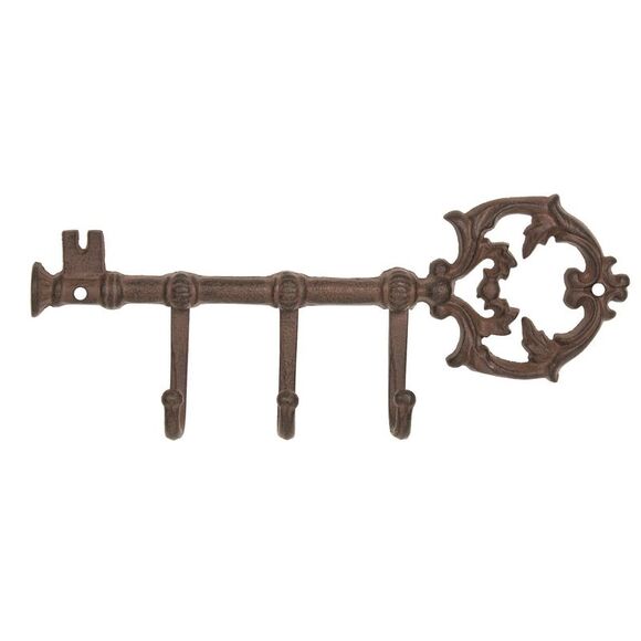 Upper Deck | Wall Decor | Ornate Key Shaped Triple Wall Hooks Key ...